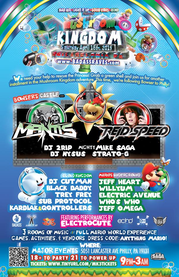 Mushroom Kingdom 3 (Mario Bros Rave) – Philadelphia, PA – 4/18/2015 ...